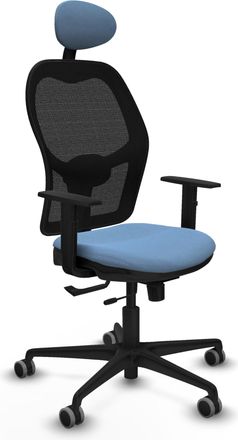 Piqueras y Crespo Stuhl mit R&uuml;ckenlehne und Armlehnen, h&ouml;henverstellbarer Lendenwirbelst&uuml;tze und festem Kopfteil, ausgestattet mit Syncro/Traslack und injiziertem Schau