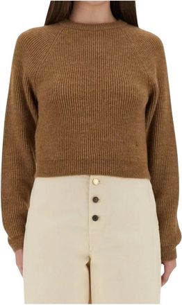 Moschino Femme, Pulls, Brun, Taille: 36 FR Maille Ras du Cou