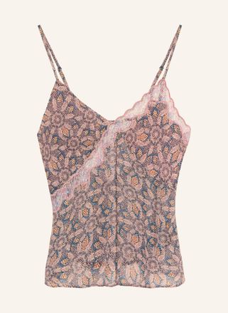 BA&SH Ba&Sh Top Tizy Mit Spitze rosa