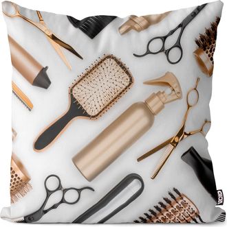 Void Watches Friseur Bürste Schere Deko Kissenbezug Kissenhülle Sofakissen Kissen Deko Outdoor-Kissen Dekokissen, Kissen Größe:40 x 40 cm