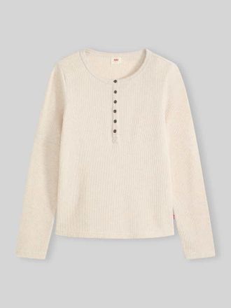 Levi's Regular Fit Langarmshirt aus Baumwoll-Mix mit Waffelstruktur