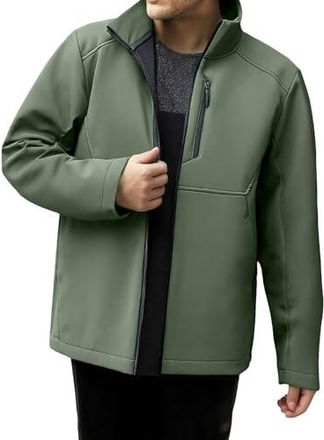 Generic Veste de loisirs pour homme avec fermeture &eacute;clair sur toute la longueur, veste dhiver avec doublure en polaire, veste chaude et coupe-vent, l&eacute;g&egrave;re, d&eacute;