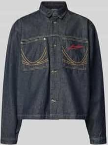 Karl Kani Relaxed Fit Jeansjacke mit Ziern&auml;hten