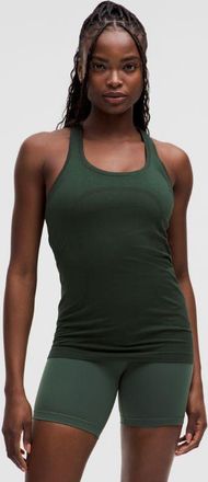 lululemon Swiftly Tech Tanktop mit Racerback 2.0 H&uuml;ftl&auml;nge f&uuml;r Frauen - Gr&ouml;&szlig;e 2 in Rainforest Green