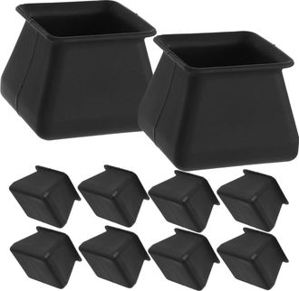 Hemobllo 16 St&uuml;ck Silikon Stuhlbeinkappen Eckig rutschfeste M&ouml;belgleiter f&uuml;r Stuhlbeine Bodenschoner f&uuml;r Hartholzb&ouml;den Schutz&uuml;berz&uuml;ge f&uuml;r Stuhl Tisch und Hocke