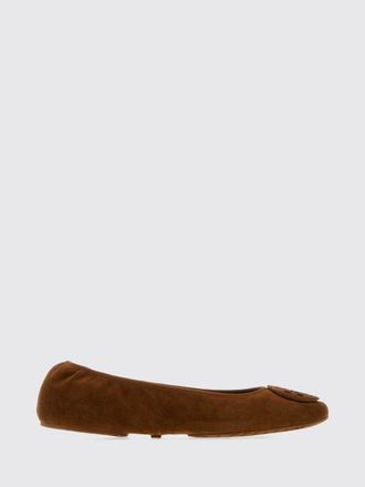 Tory Burch Reva Wildleder-Ballerinas mit Double T-Logo