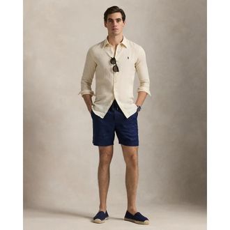 Ralph Lauren Homme, Chemises, Beige, Taille: XL Chemise en lin coupe personnalis&eacute;e