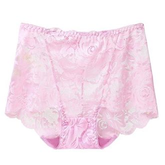 Generic Culotte pour Femme Menstruelle, Taille Haute en Dentelle Florale, Transparente Respirante en Maille à Couverture complète, sous-vêtements élastiques D