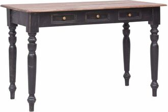 vidaXL Schreibtisch mit 3 Schubladen 117&times;57&times;75 cm Massivholz Mahagoni vidaXL