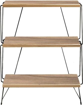 Toilinux Etagère ouverte design industriel en bois et métal