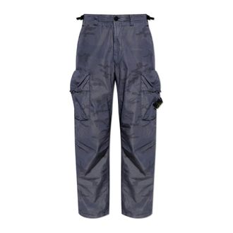Stone Island Homme, Pantalons, Bleu, Taille: W36 Pantalon Cargo Camo Ripstop