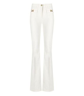 Elisabetta Franchi JEANS DE COTON IVOIRE ELISABETTA FRANCHI