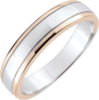 Edenly Herrentrauring Horizont - Weißgold, Roségold - 18 Karat