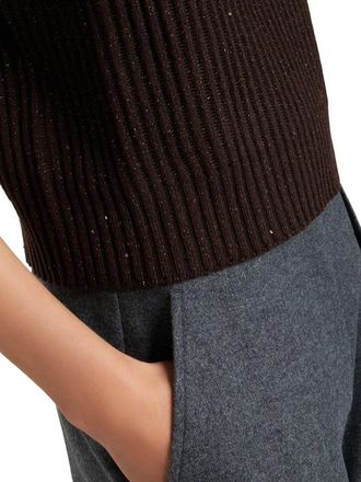 Brunello Cucinelli Sequin-Embellished Cashmere-Wool Sweater