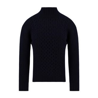 Drumohr Maglione Aran Tubico - - Knitwear - Herren - Blau - XL