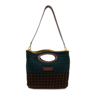 Marni Woll-Tasche mit Logo - - Bags - Damen - Braun - ONE SIZE