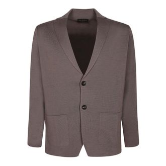 Dell'Oglio Homme, Vestes, Brun, Taille: 2XL Wool Blend Cardigan