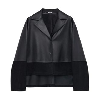 Loewe Femme, Vestes, Noir, Taille: 38 FR Blouse pyjama en cuir nappa