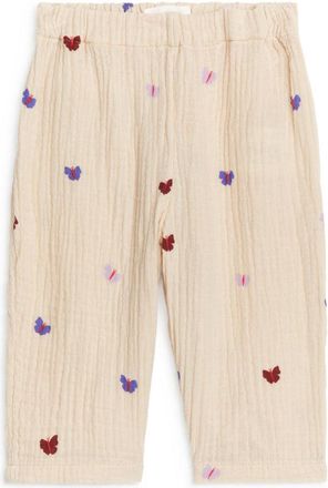 Arket Baumwollmusselin-Hose -Beige