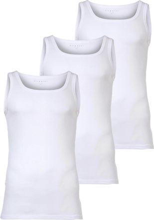 Bugatti Herren Unterhemden, 3er Pack - Feinripp, Baumwolle, einfarbig Wei&szlig; 3XL