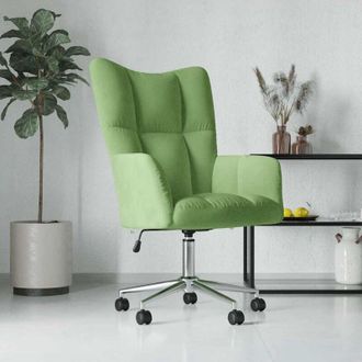 vidaXL Chaise de relaxation Vert clair Velours - Vidaxl