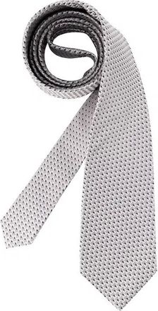Olymp Herren Krawatte grau Seide gemustert