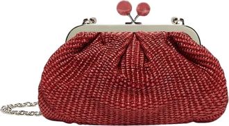 Max Mara Femme, Sacs, Rouge, Taille: ONE Size Pasticcino Small Raffia-Effect Bag