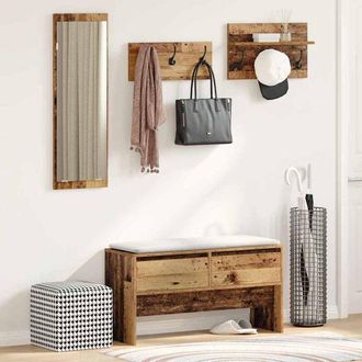 vidaXL Vidaxl - Ensemble de meubles dentr&eacute;e Bois ancien 90 x 31 x 46.5 cm