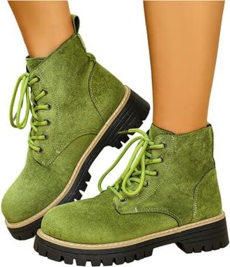 Generic Bottines de marche pour femme - L&eacute;g&egrave;res et antid&eacute;rapantes - Chaussures de trekking &agrave; lacets - Style d&eacute;contract&eacute; - Vintage - Combat militaire, a03, 48 