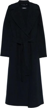 Max Mara Femme, Manteaux, Bleu, Taille: 36 FR Poldo Belted Coat