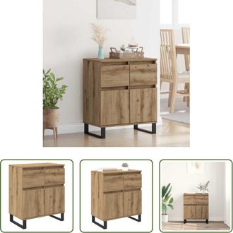 vidaXL Schrank - Sideboard Artisan-Eiche 60 x 35 x 70 cm Verbundholz und Eisen