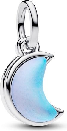 Pandora Moments Mondsichel Doppelter Charm-Anhänger aus Sterling-Silber mit Kunstharz, Kompatibel ME und Moments, 794272C01