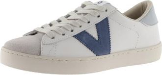 Victoria Basket Basse Unisexe Berlin Cuir & Pièces en Contraste & Bout en Croûte De Cuir 1126142 pour Adulte Azul 39