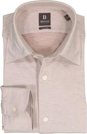 Boggi Milano Herren Hemd braun Jersey