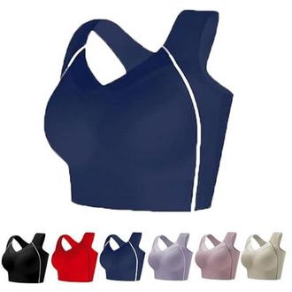 Generic Soutien-gorge correcteur de forme et de levage ultime, soutien dorsal confortable, sans armatures, soutien-gorge correcteur ultime, bleu, 6XL