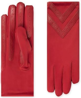 Isotoner Gants pour femme en élasthanne, pour écran tactile, temps froid, avec doublure en polaire chaude et détails en chevron, Chilli-Smartdri, taille S, M, 