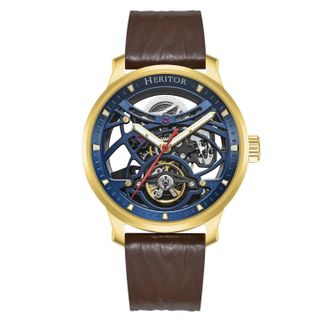 Heritor Marcell Skeleton-Zifferblatt Automatik-Uhr