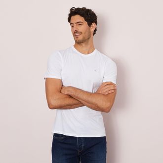 Eden Park T-shirt Blanc Col Rond &Agrave; Manches Courtes Old Ref Pp