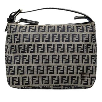 Fendi Pre-owned Canvas Shoulder Bag - - Pre-owned - Damen - Grau - ONE SIZE