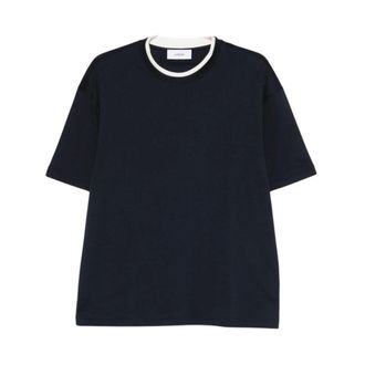 Lardini Homme, Tops, Bleu, Taille: XL Maglietta Girocollo mezza manica