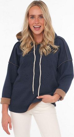 Zwillingsherz Hoodie Positive Mind Kapuze, 3/4 Arm, tonaler Schriftzug vorn, Kordelzug