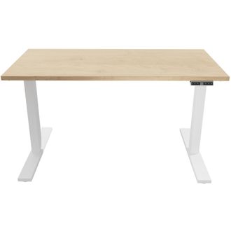 Bisley H&ouml;henverstellbarer Schreibtisch E-WonderTech, EWT1808014, Platte 014 ahorn, Gestell 333 schwarz, H 630-1280 x B 1800 x T 800