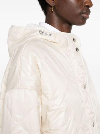 Eleventy Womens Hooded Padded Jacket Beige Ss24 W