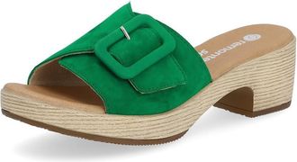 Remonte Damen Pantoletten D0N56, Frauen Slipper,Sandalen,Freizeitschuhe,Schlupfschuhe,schluepfschuhe,Slides,Slip-ons,Backless Slipper,grün (52),36 EU