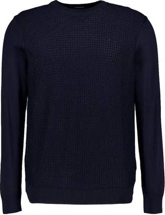 Strellson Herren Pullover blau Baumwolle unifarben
