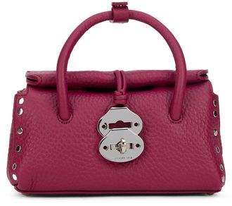 Zanellato Womens Shoulder Bag Dotta Pink Calfskin Damasco Handbags Hand