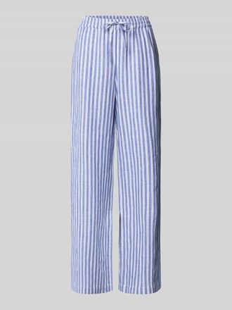 Christian Berg Straight Leg Leinenhose mit elastischem Bund