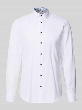 Jake*s Slim Fit Business Hemd aus Baumwolle mit Kentkragen