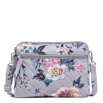 Vera Bradley Damen Performance Twill DREI Fächern Umhängetasche, Pariser Blumenstrauß