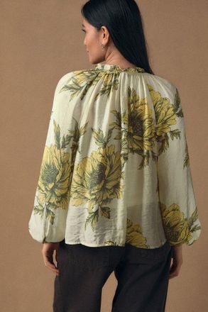 Next Langarmbluse Lang&auml;rmelige Bluse mit Knopfleiste (1-tlg)